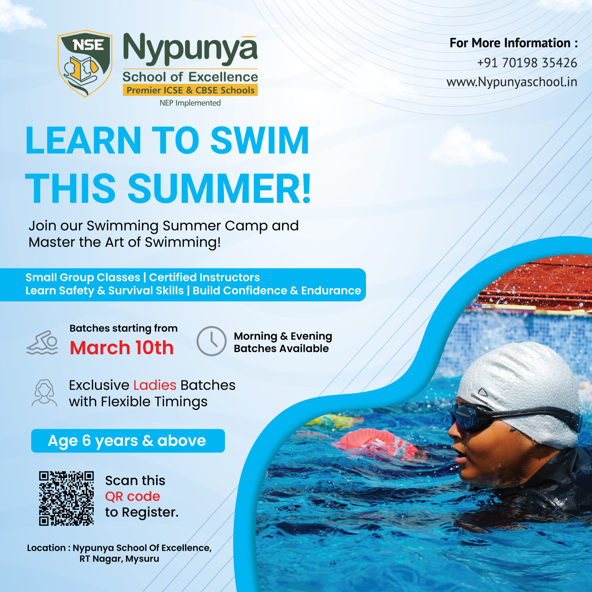Nypunya School Swimming Summer Camp – Best in Mysuru